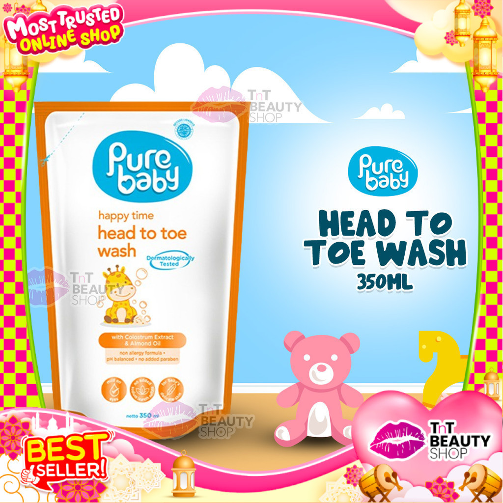 Jual Pure Baby Head Toe Wash 350 ml Refill - Happy Time | Sabun Shampo ...