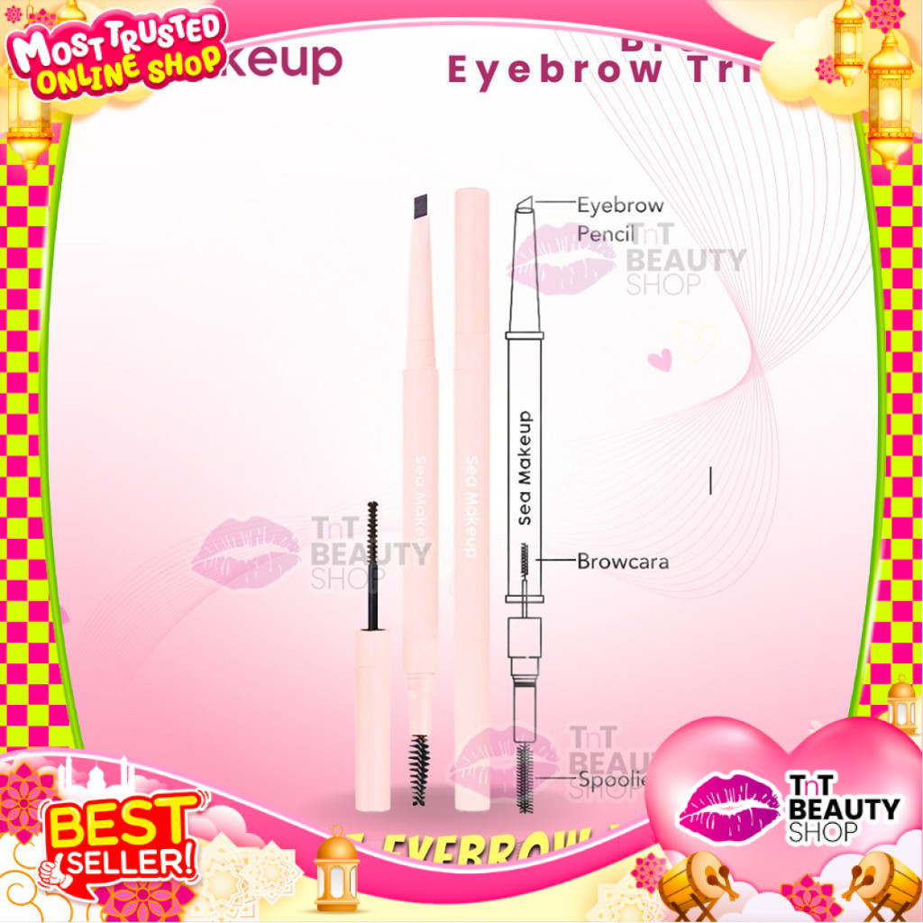 Jual Sea Makeup Browshow Eyebrow Trio Kit Pensil Alis 3in1 Waterproof ...