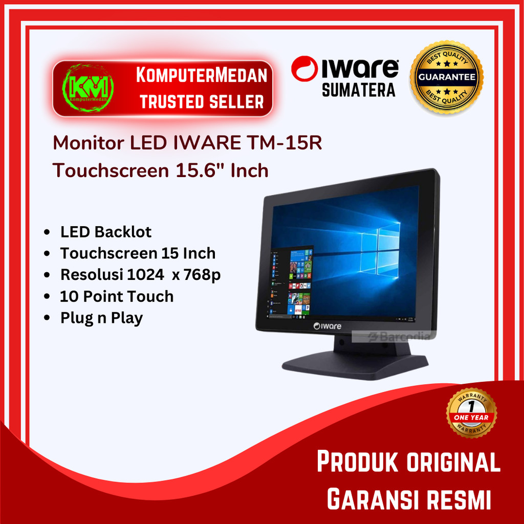 Jual Monitor LED IWARE TM-15R TM15R TM 15R Touchscreen Monitor 15.6 ...
