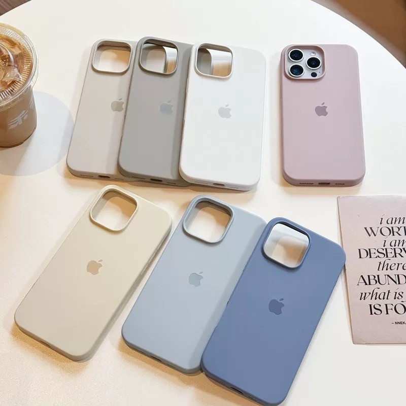 Jual iPhone 15 14 13 12 11 Silicone Soft Case Untuk iPhone 12 Pro 13 ...
