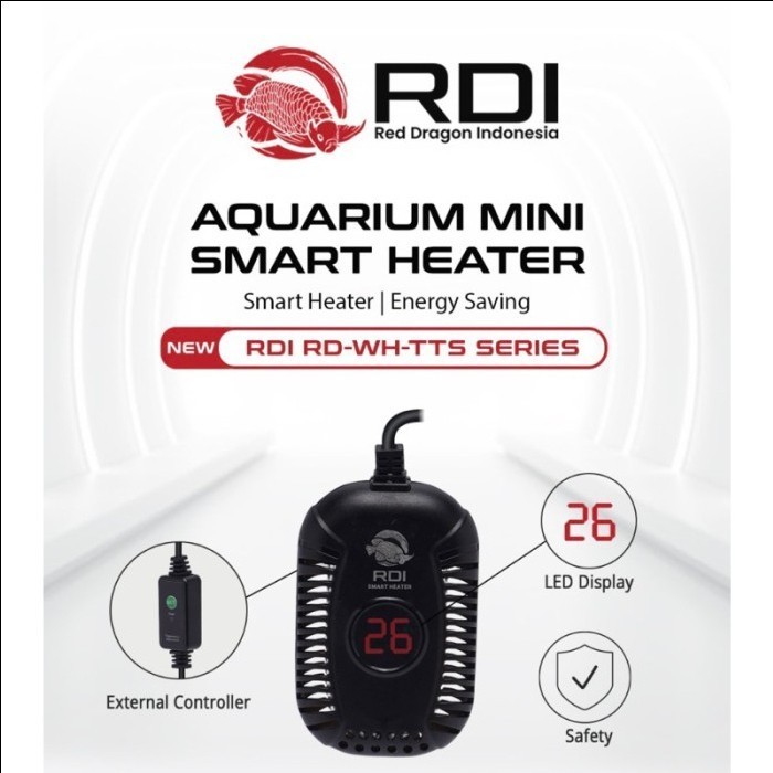 Jual pemanas air aquarium MINI SMART HEATER RDI RD WH TTS 50 watt 100 ...
