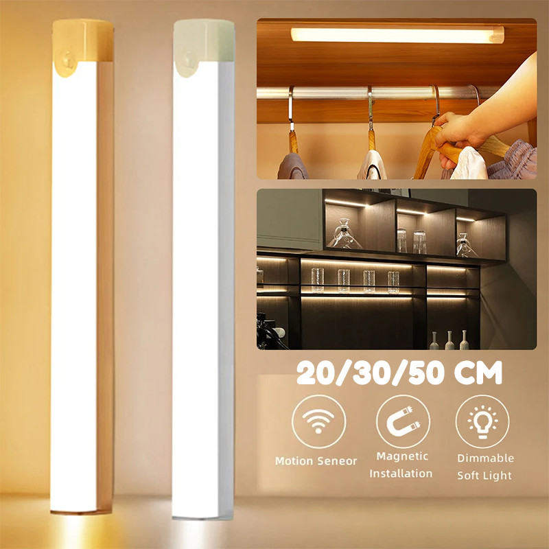 Jual 20/30/50CM Lampu Sensor Gerak Magnetic Motion Sensor Lampu Stick ...