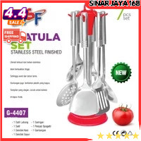 Jual Sutil Wajan Set Spatula Set 7 Pcs Stainless anti Karat Sendok Kuah ...