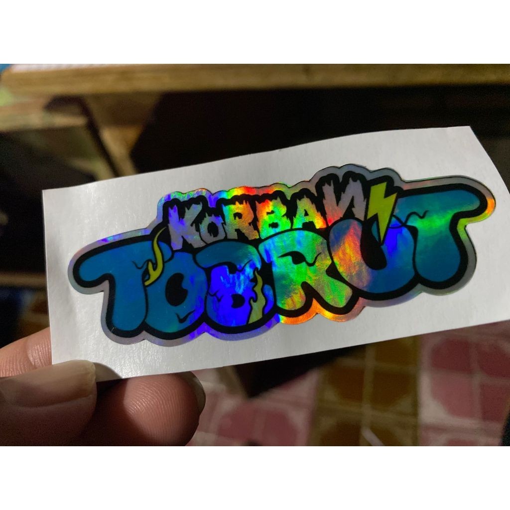 Jual Sticker Viral Korban Tobrut 9cm x 4xm Bahan Vinyl Glossy dan ...