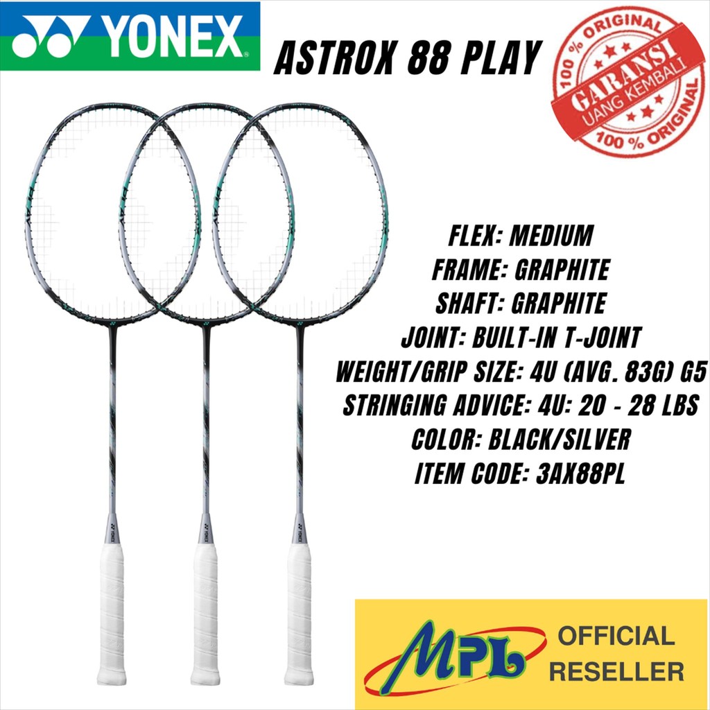 Jual RAKET/REKET BADMINTON YONEX ASTROX 88 PLAY GEN 3 | Shopee Indonesia