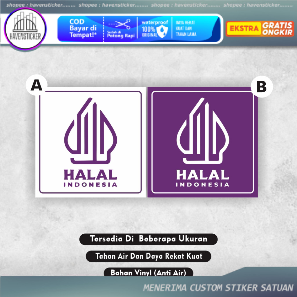 Jual Stiker Logo halal - Stiker Makanan Halal - Stiker Minuman Halal ...