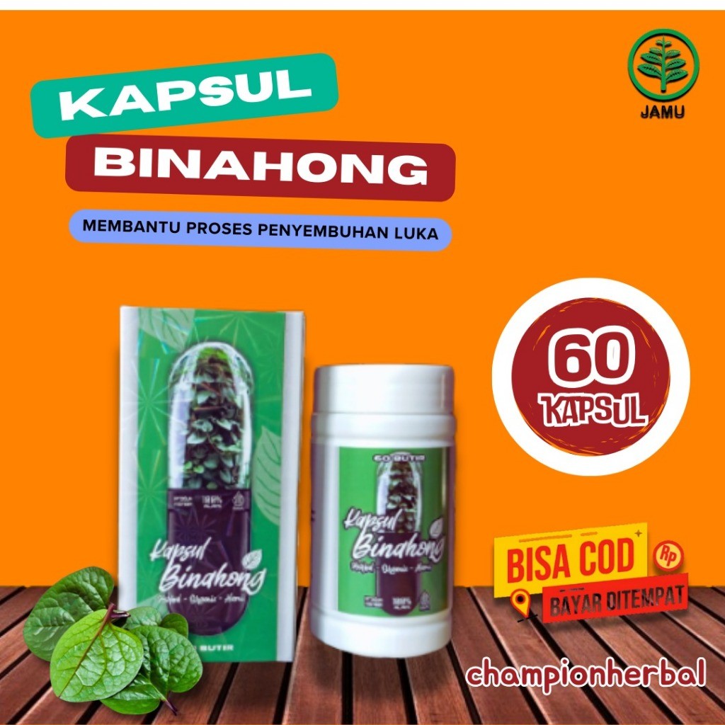 Jual Kapsul Daun Binahong MCI 60 kpsl original Mempercepat pemulihan patah tulang - Luka pasca ...