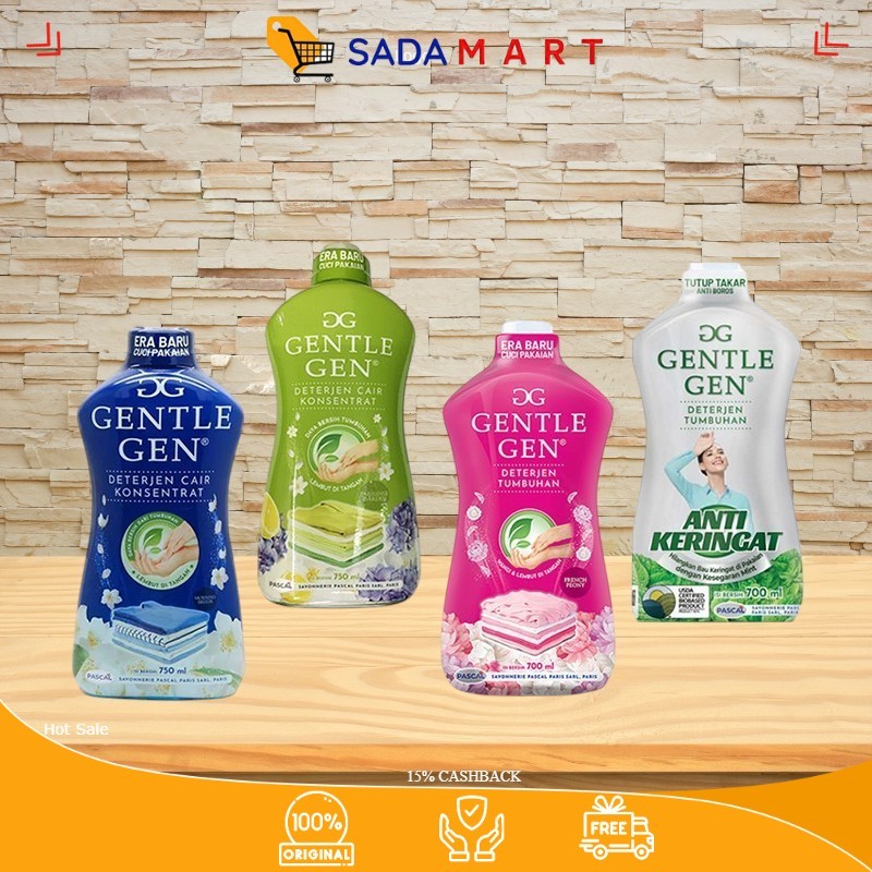 Jual GENTLE GEN DETERJEN CAIR KONSENTRAT KEMASAN BOTOL 360 ML - 700 ML ...