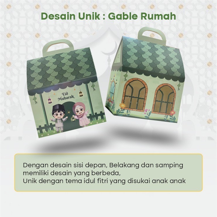 Jual Mini Gable Box Lebaran / Box Hampers Idul Fitri / Parcel Hari Raya ...