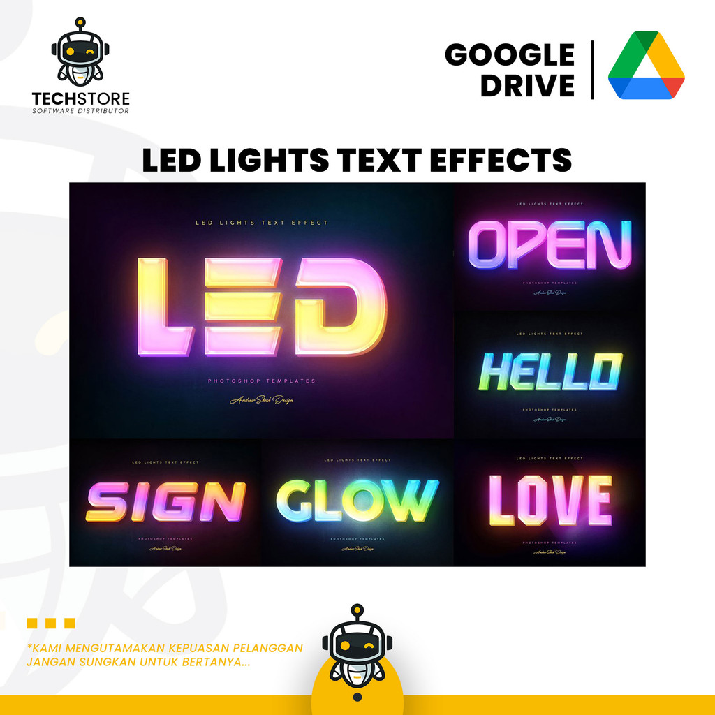 Jual LED LIGHTS TEXT EFFECTS | PHOTOSHOP | Shopee Indonesia