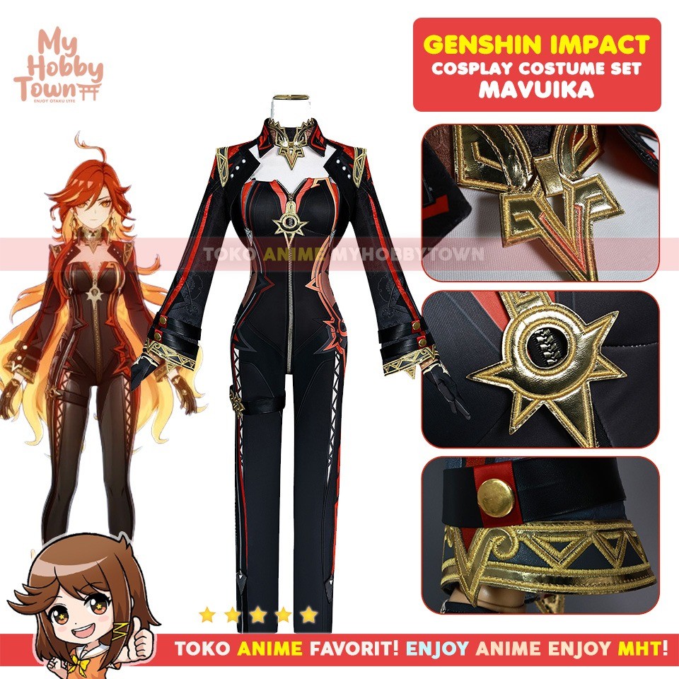 Jual Kostum Cosplay Genshin Impact Mavuika Karakter Anime Game Kiongozi ...