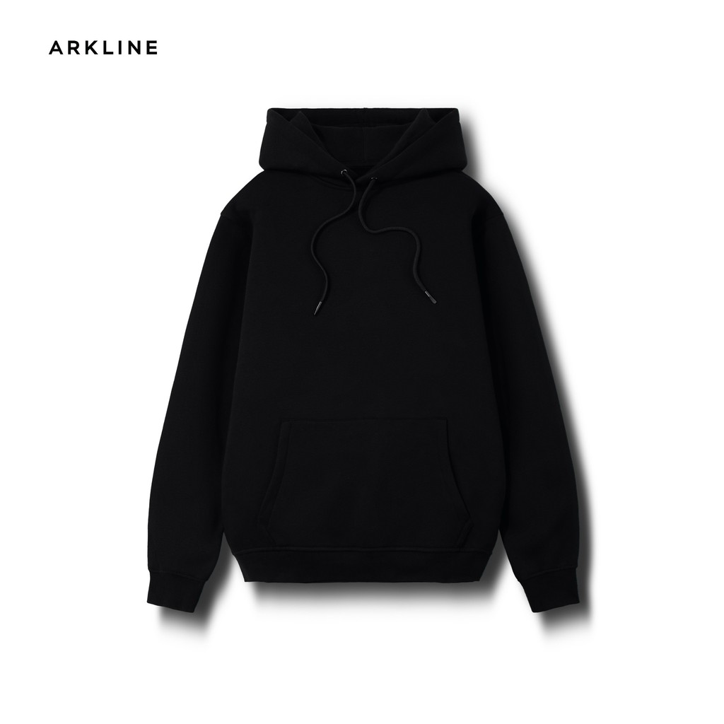 Jual Arkline Solid Basic Pullover Hoodie Black | Shopee Indonesia