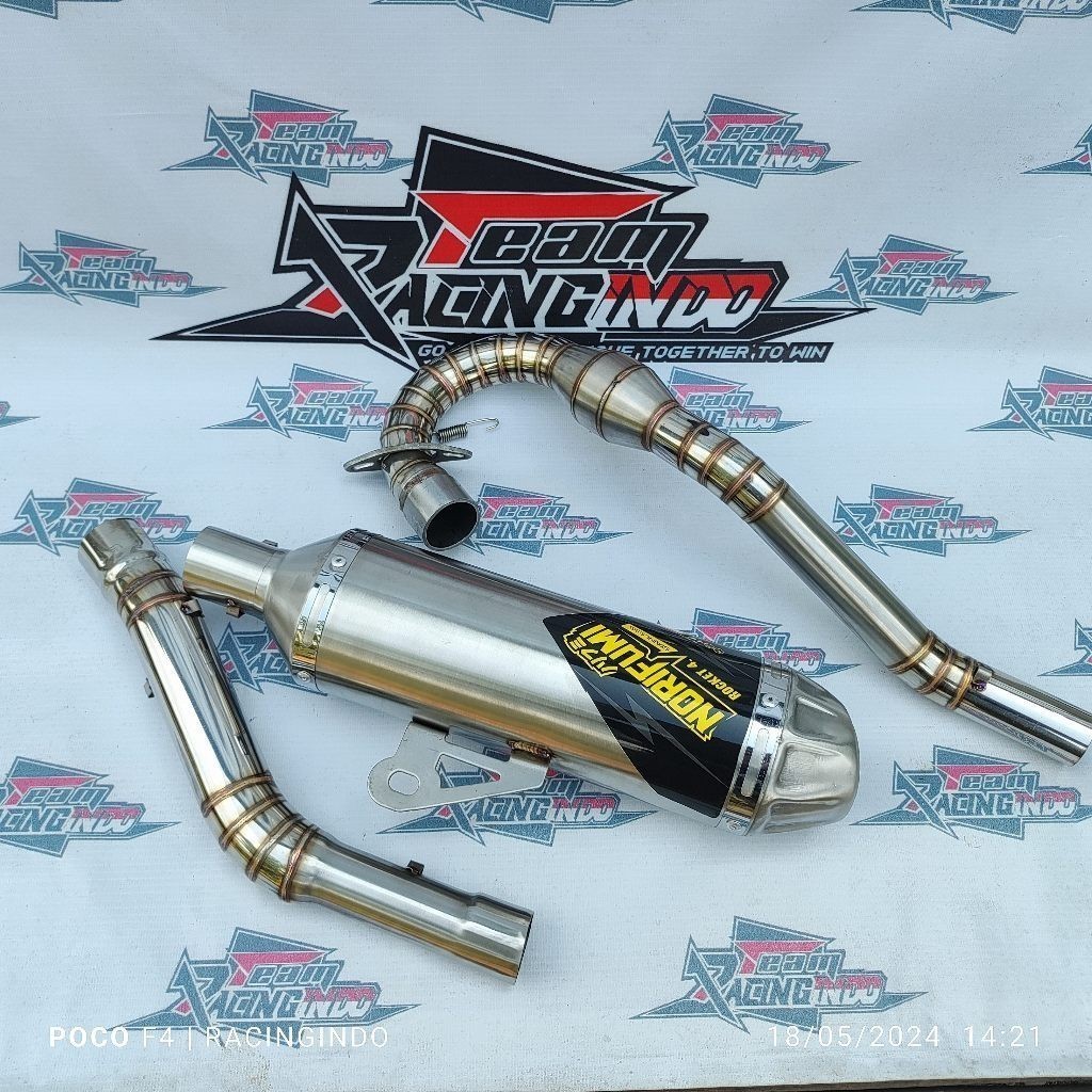 Jual NORIFUMI/OVER JAPAN/FMF F4 38 MM PIPE CANISTER 1 SET FOR XR150 XR200 XR 150/200 KLX 150 CRF ...