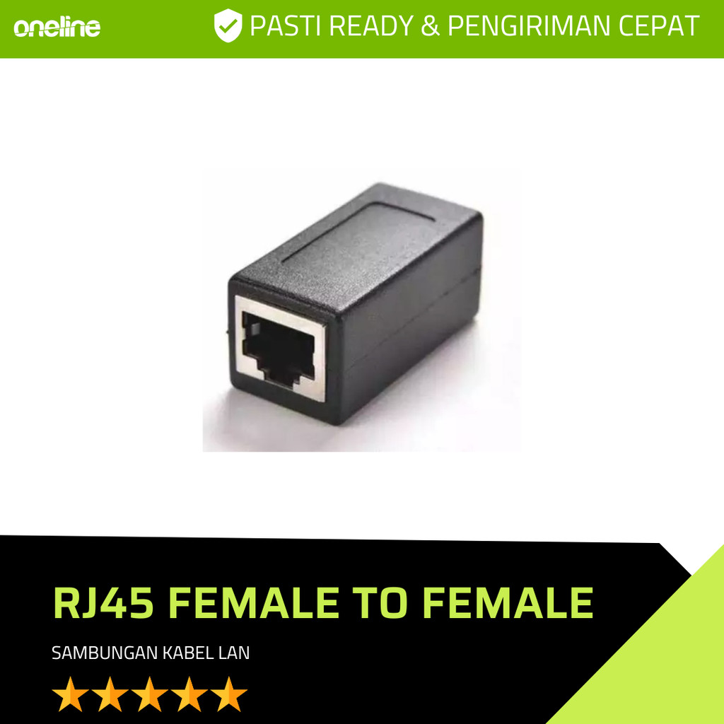 Jual RJ45 Female to Female Network LAN Connector / Sambungan Kabel LAN ...