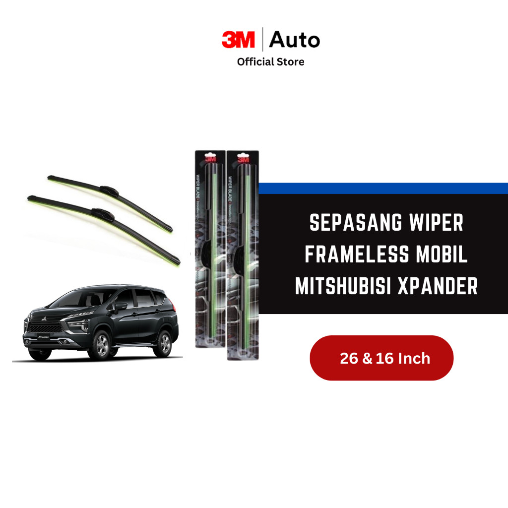 Jual 3M Wiper Frameless Mobil Xpander - Ukuran 26 dan 16 inch | Shopee ...