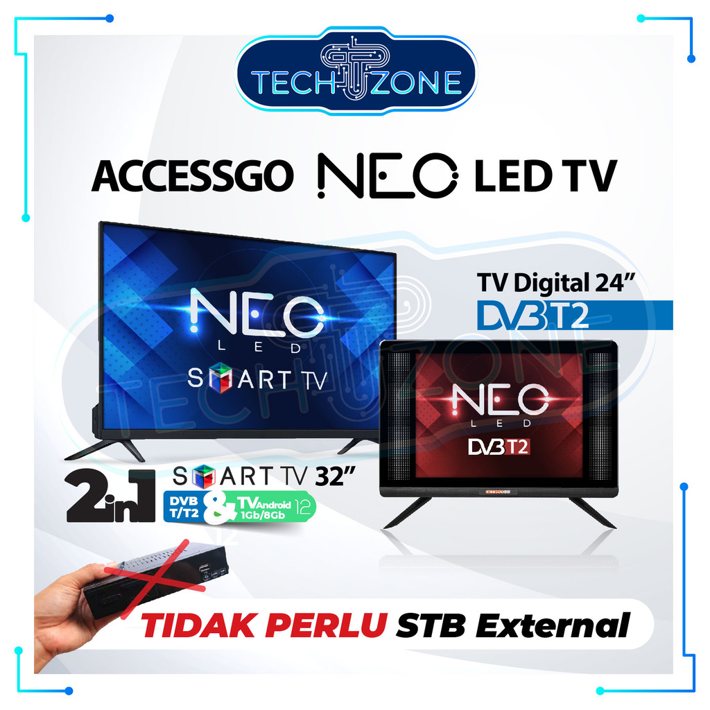 Jual Android Smart TV DVB T/T2 & Android TV ACCESSGO NEO LED Garansi ...