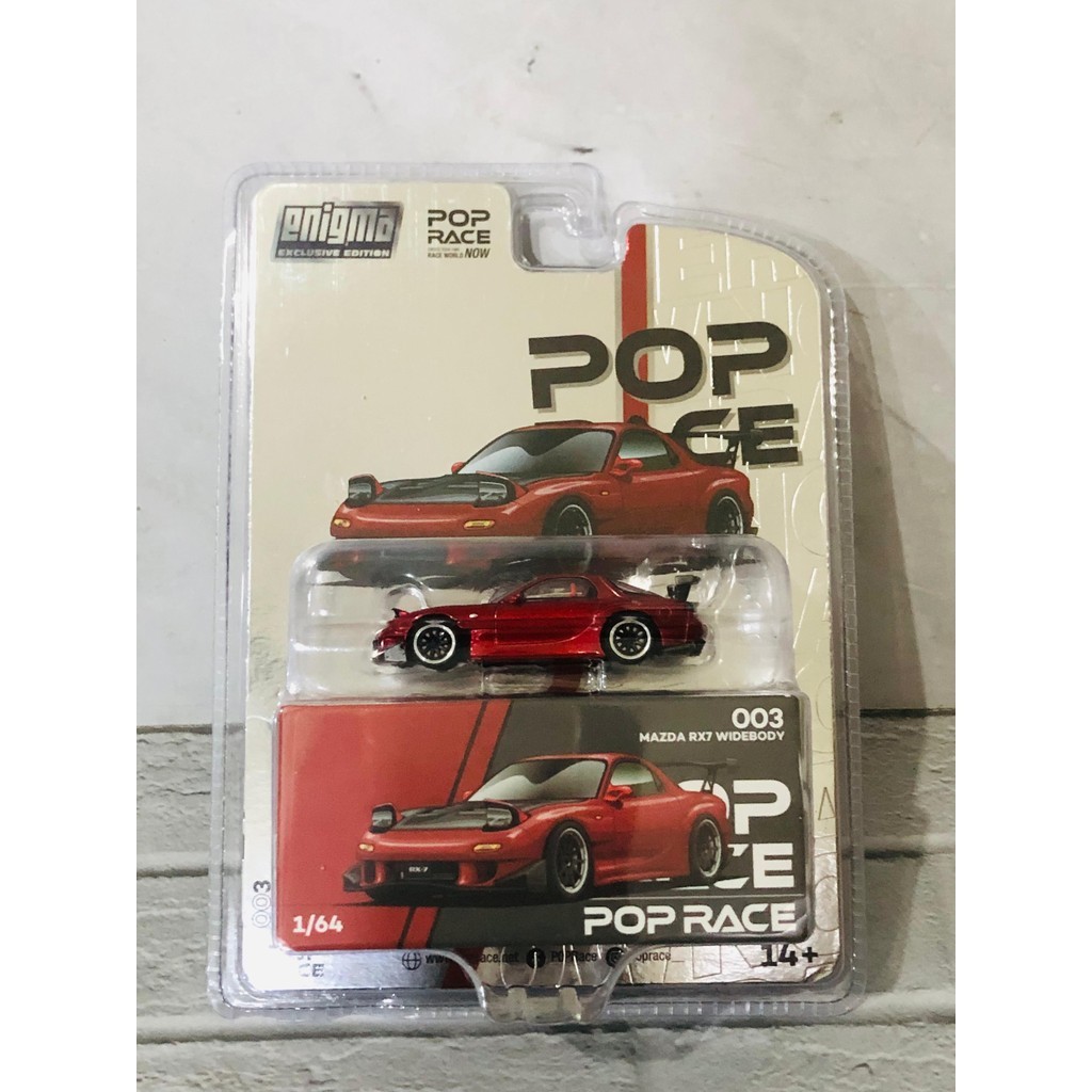 Jual PRE003 | Pop Race Mazda RX-7 WideBody Mettalic Red - Mainan Mobil ...