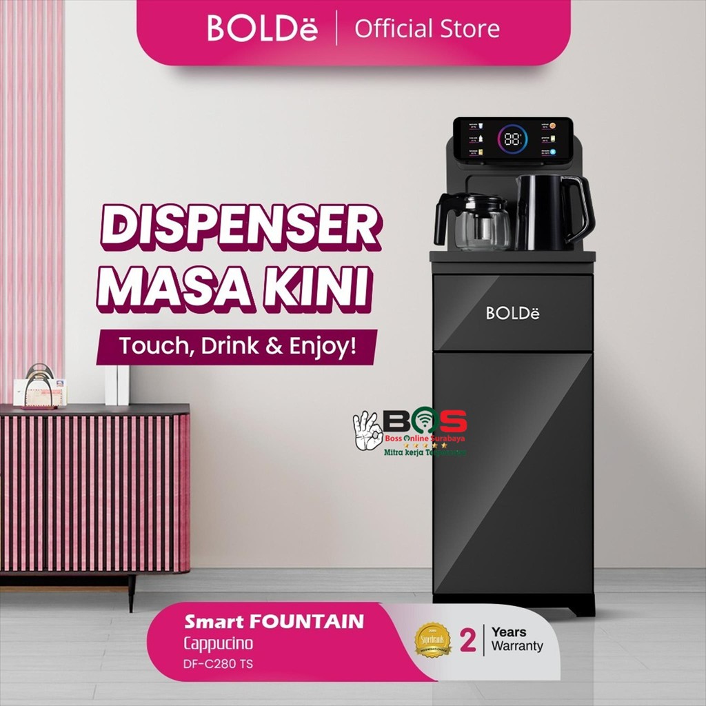 Jual Bolde Smart Fountain Cappucino Black Dispenser Touchscreen Panas ...