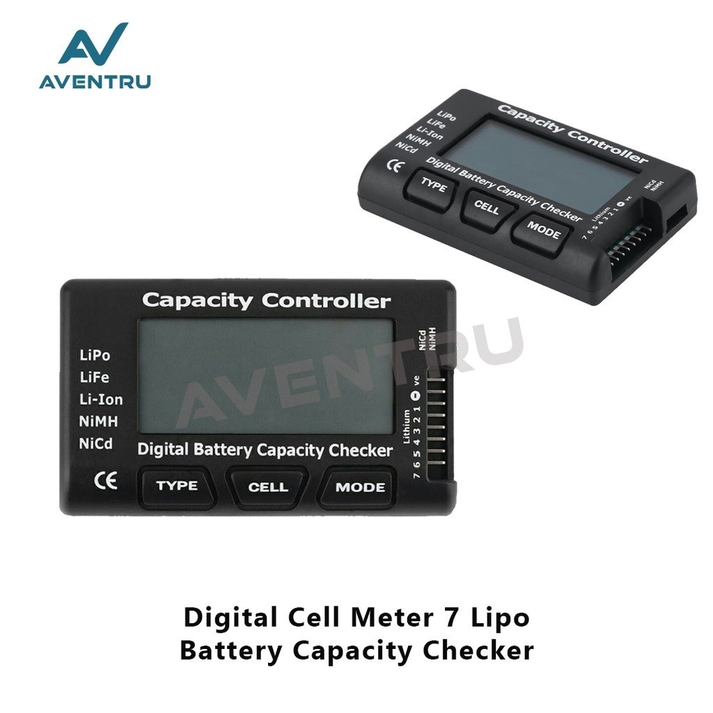 Jual Digital Cell Meter 7 V2 Lipo Battery Capacity Checker Tester Cell ...