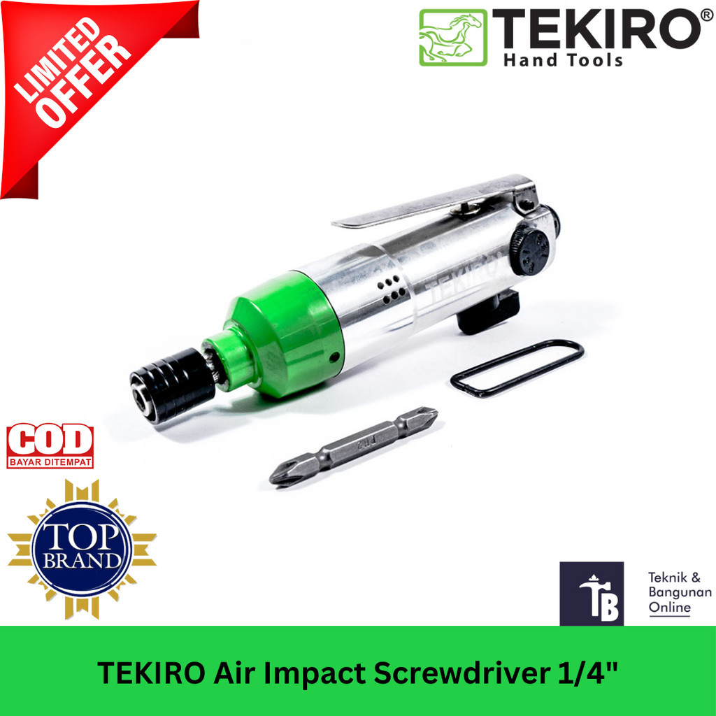 Jual TEKIRO Air Impact Screwdriver 1/4" Obeng Angin 1/4 inch Impact ...