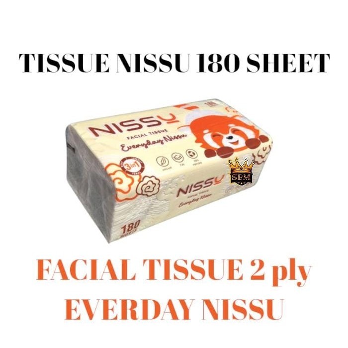 Jual Tissue Tisu Facial Wajah Nissu 180 Sheet Tissu 2 Ply | Shopee ...