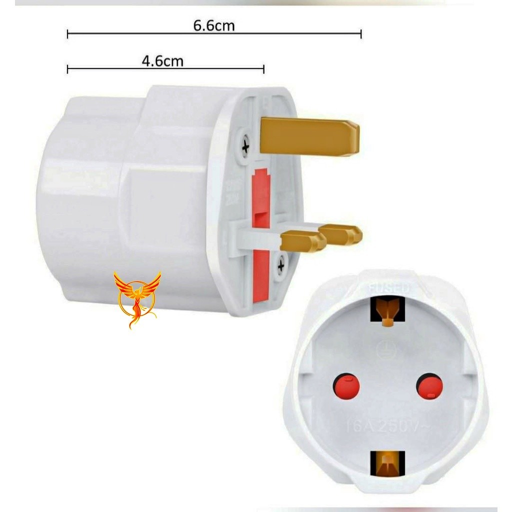 Jual OVER STEKER KONVERTER ADAPTER KAKI 2 KE KAKI 3 MODEL EU 2 PIN TO ...