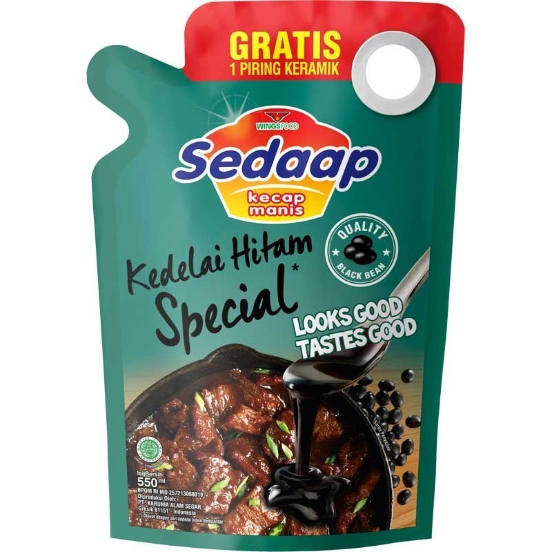 Jual KECAP SEDAAP MANIS 520ml POUCH KEDELAI HITAM REFILL MAKANAN ...
