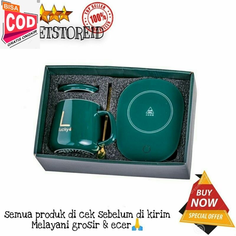 Jual GG - Gelas pemanas air gelas keramik huruf inisial lucky ...