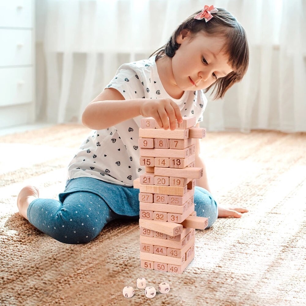 Jual SDPlus+ WOODEN TOWER BLOCKS PERMAINAN BALOK KAYU MAINAN EDUKASI ...