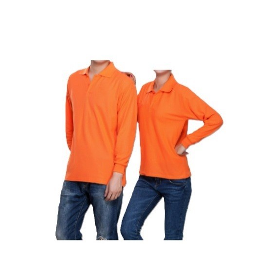 Jual KAOS POLO SHIRT LENGAN PANJANG KERAH POLOS BAJU PRIA WANITA WANGKI ...