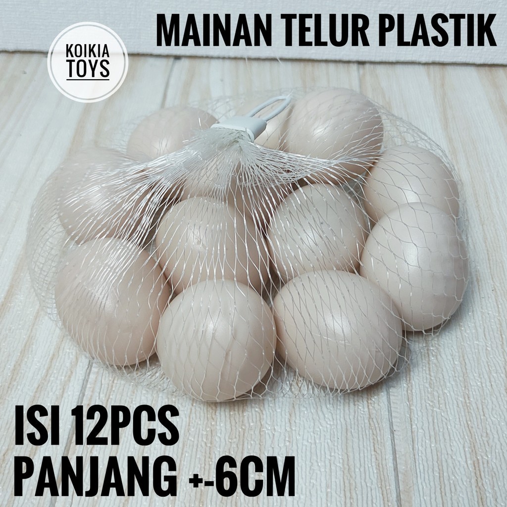 Jual Mainan anak telur telor plastik isi 12pcs kemasan jala | Shopee ...