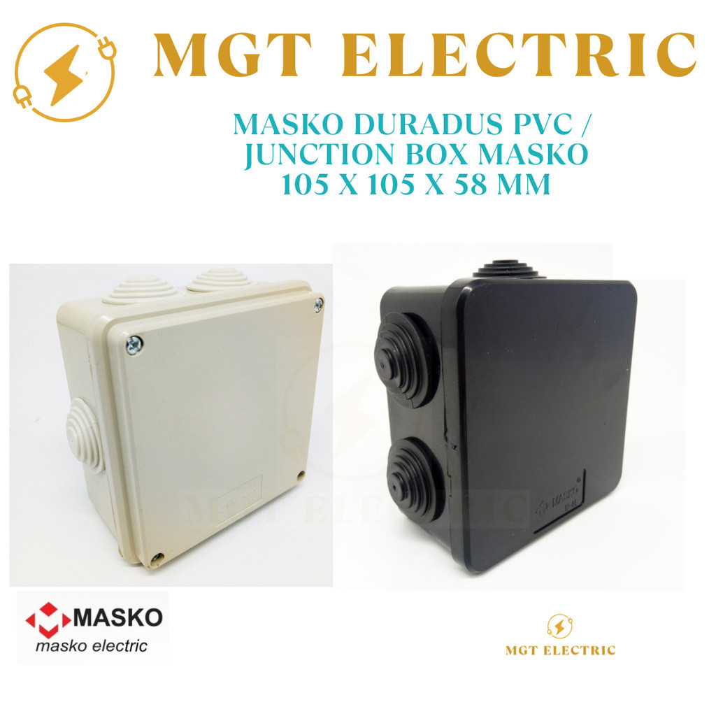 Jual Masko Duradus 105x105x58mm PVC / Junction BOX MASKO 105 X 105 X 58 ...