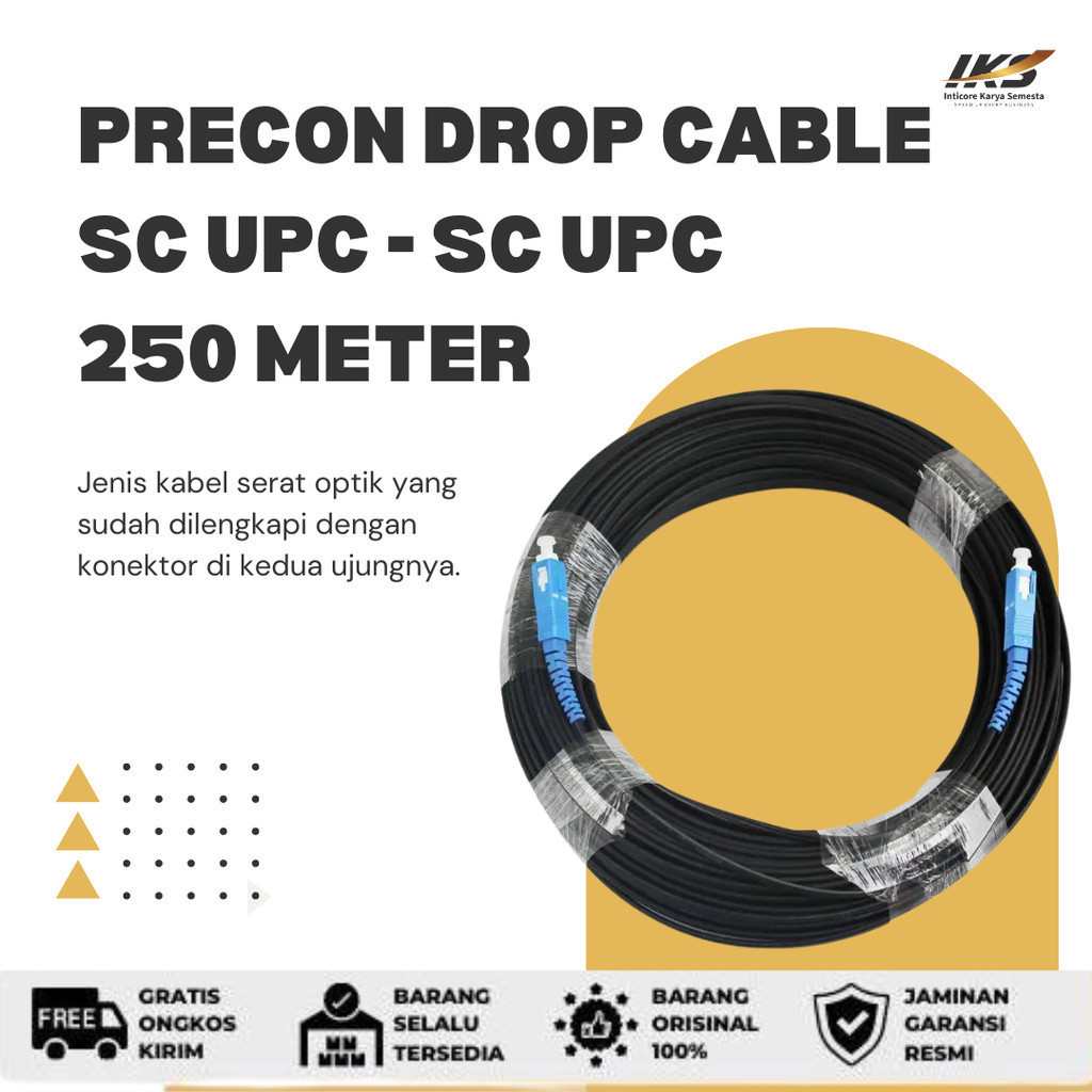 Jual Precon Drop Cable SC UPC - SC UPC Panjang 250 Meter | Shopee Indonesia