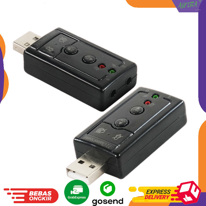 Jual Taffware USB 7.1 Channel Sound Card Adapter Kecepatan 12Mbps Dengan Indikator LED | Shopee ...