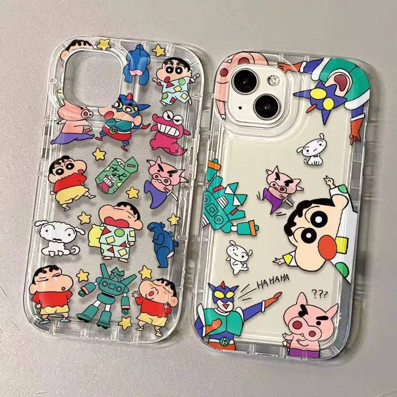 Jual Mainan Crayon Shin-chan transparan soft Case iPhone 17 Pro Max 17 ...