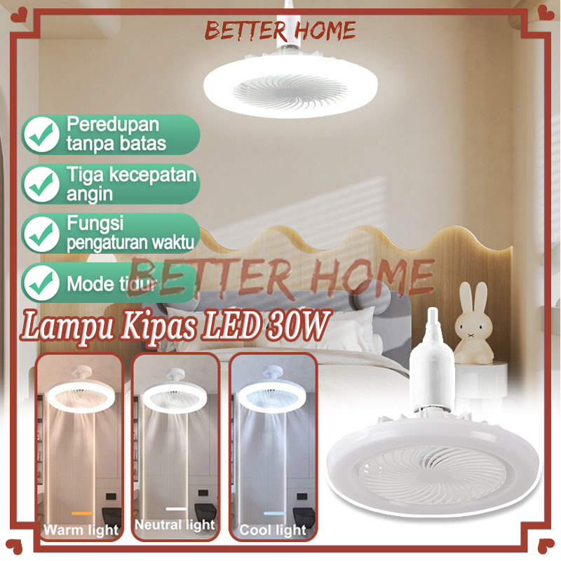 Jual Lampu Kipas LED 30W/ Kipas Langit-Langit Dengan Lampu Remote ...