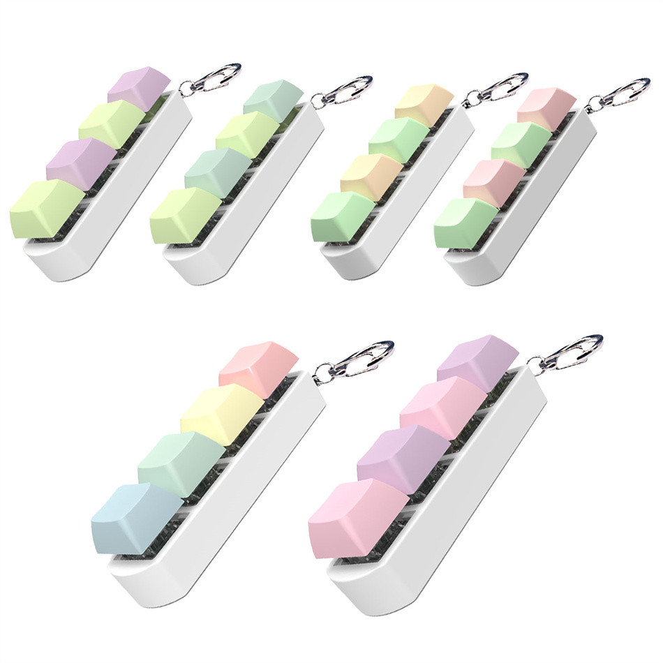 Jual Keyboard Fidget Toys with Light Stress Relief Keyboard Keychain ...