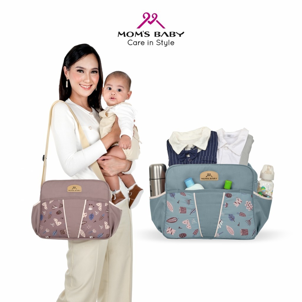 Jual Mom' Baby Tas Bayi Medium Diapers Bag Woody Series MBT3075 ...