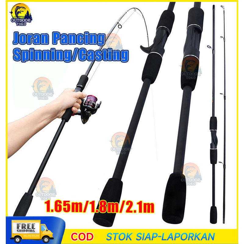 Jual Spinning Rod Joran Pancing Fiber Solid Fishing Rod 2 Bagian Carbon Fiber Fishing Tackle ...