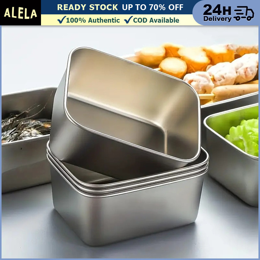 Jual Wadah Makanan Stainless Toples Persegi Food Pan Storage Box Kotak ...