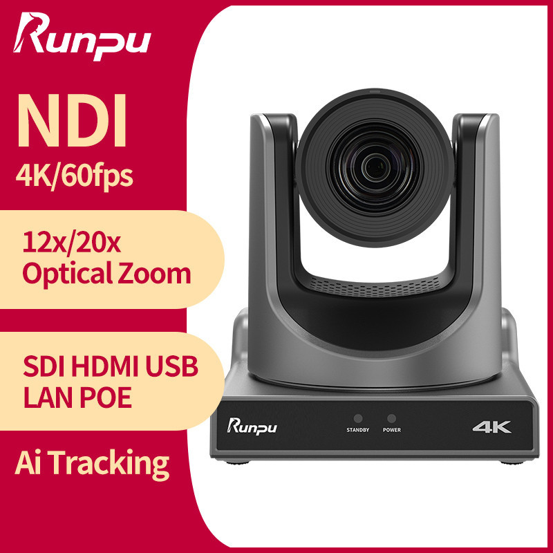 Jual 4K 60FPS PTZ NDI Camera POE 12X 20X Zoom AI Tracking PTZ Camera ...
