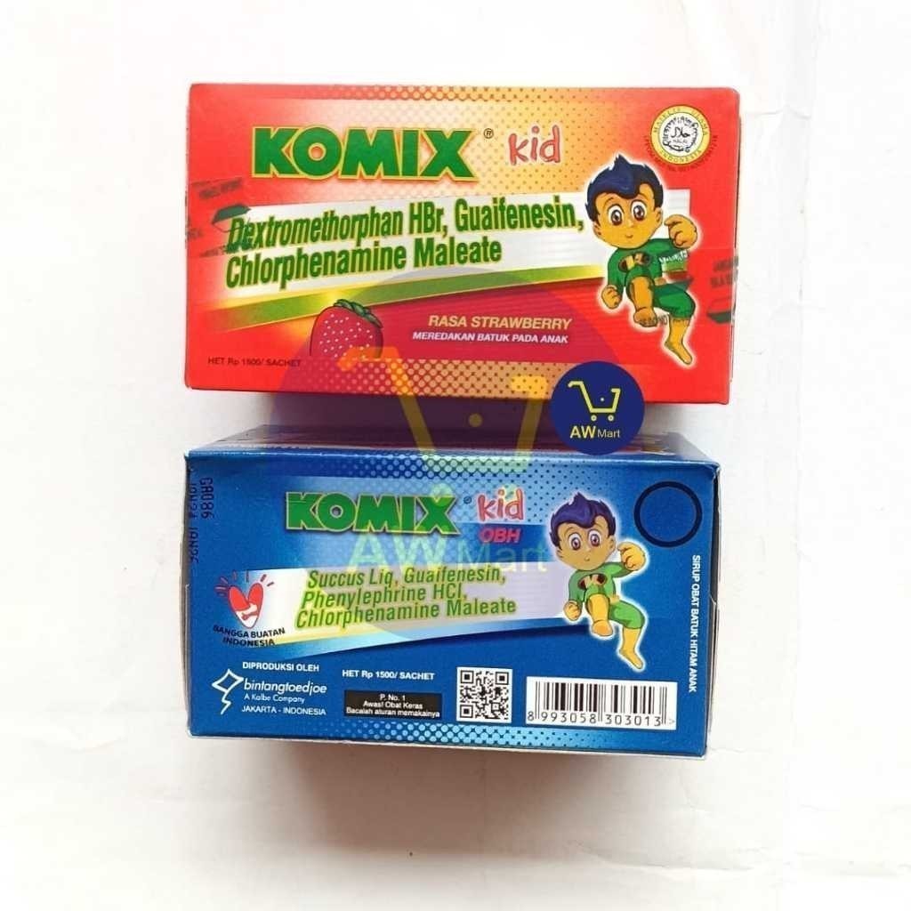 Jual KOMIX KID OBH PER BOX ISI ( 10 SACHET X 5 ML ) - OBAT BATUH ANAK ...