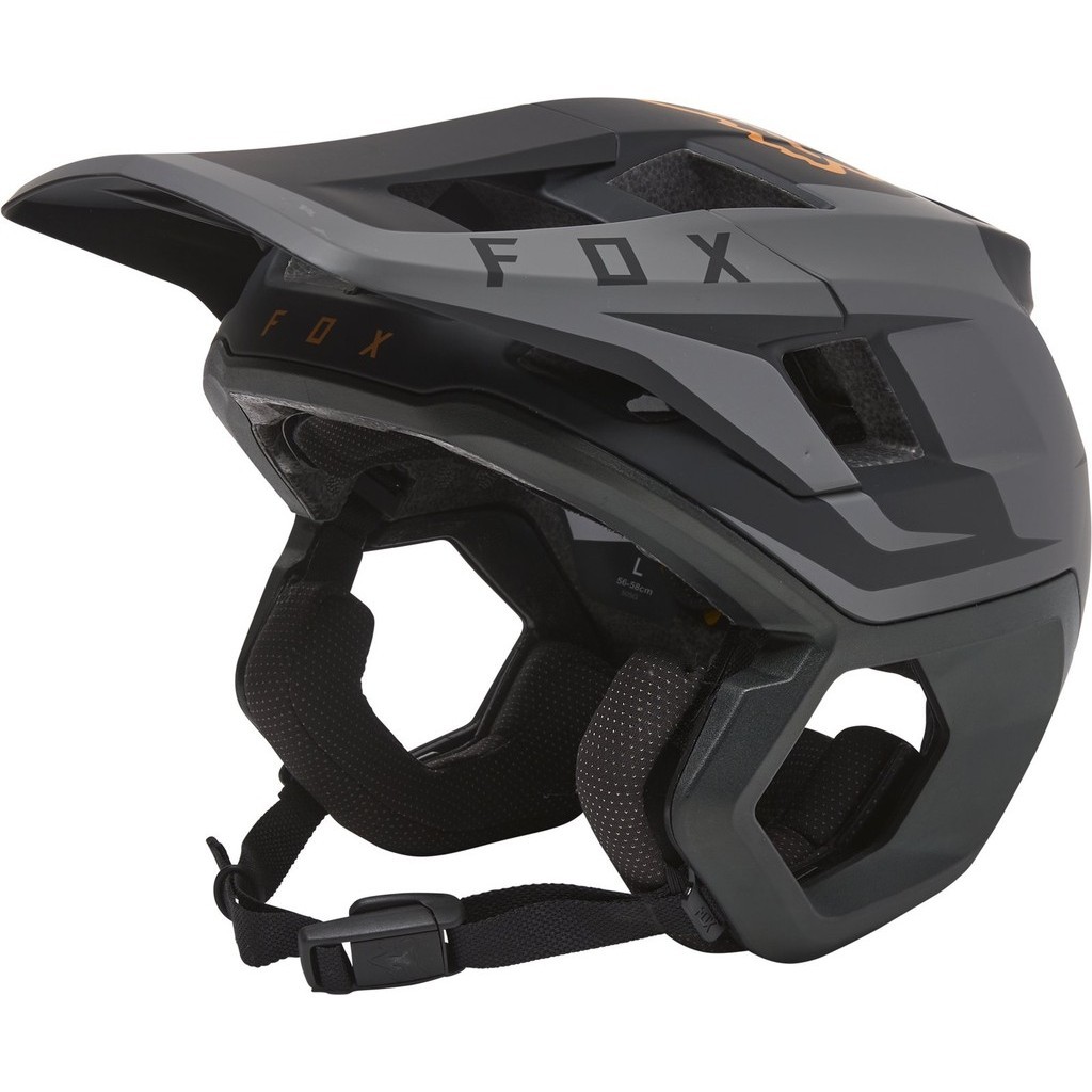 Jual FOX Racing Dropframe PRO Helmet Sideswipe, CE| Black/Gold | Shopee ...