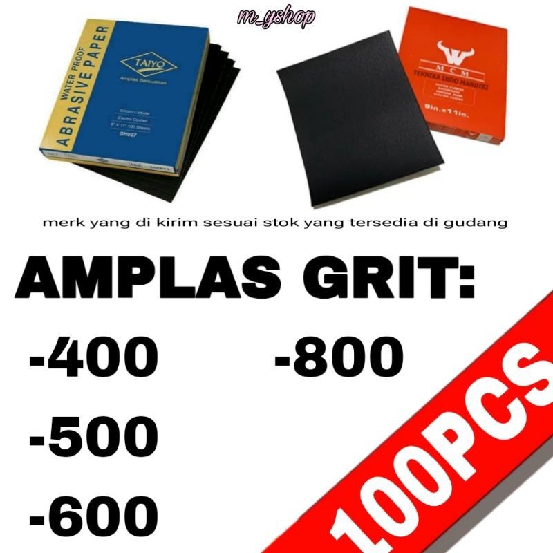 Jual 1 PACK - hamplas halus hamplas kasar amplas lembaran amplas grit ...