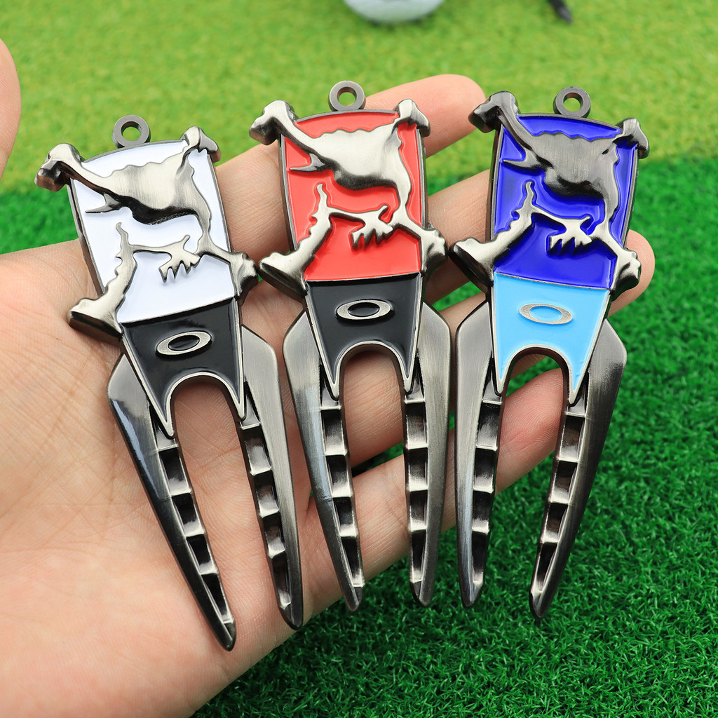 Jual Creative Golf green fork Creative Metal dinosaur Golf Green Fork ...