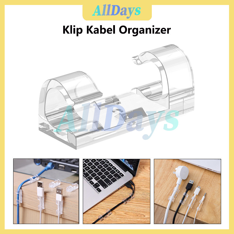 Jual Klip Klem Kabel Tempel 1 Pack Isi 20 Pcs / Klip Perapih Kabel ...