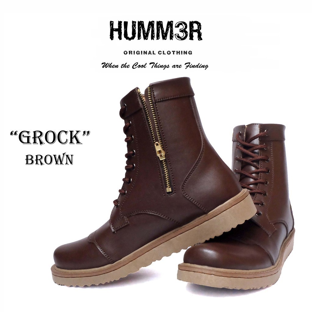 Jual Humm3r Grock Sepatu Boots Tinggi Jumbo Pria Hummer Boot Tali ...