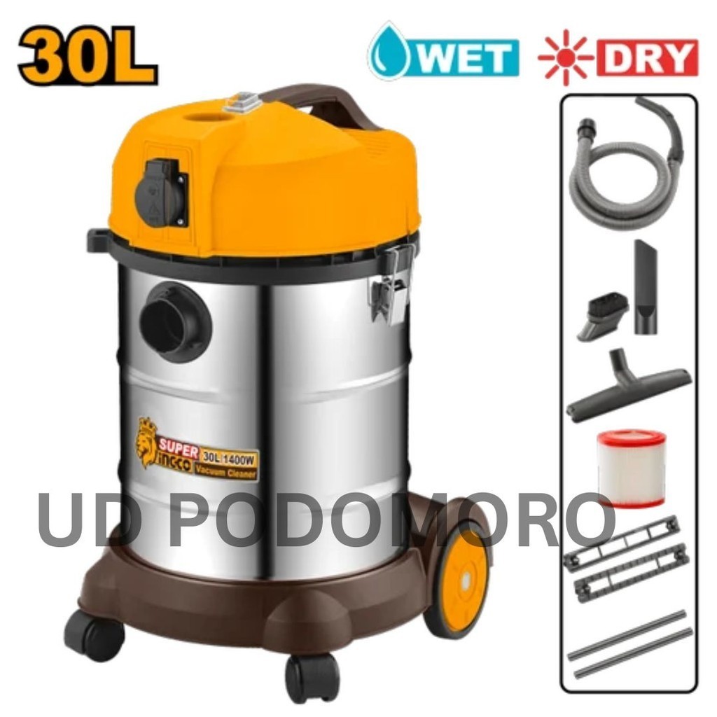 Jual Ingco VC14301 Penyedot Debu Wet Dry 30 Liter Vacum Cleaner Vacuum | Shopee Indonesia