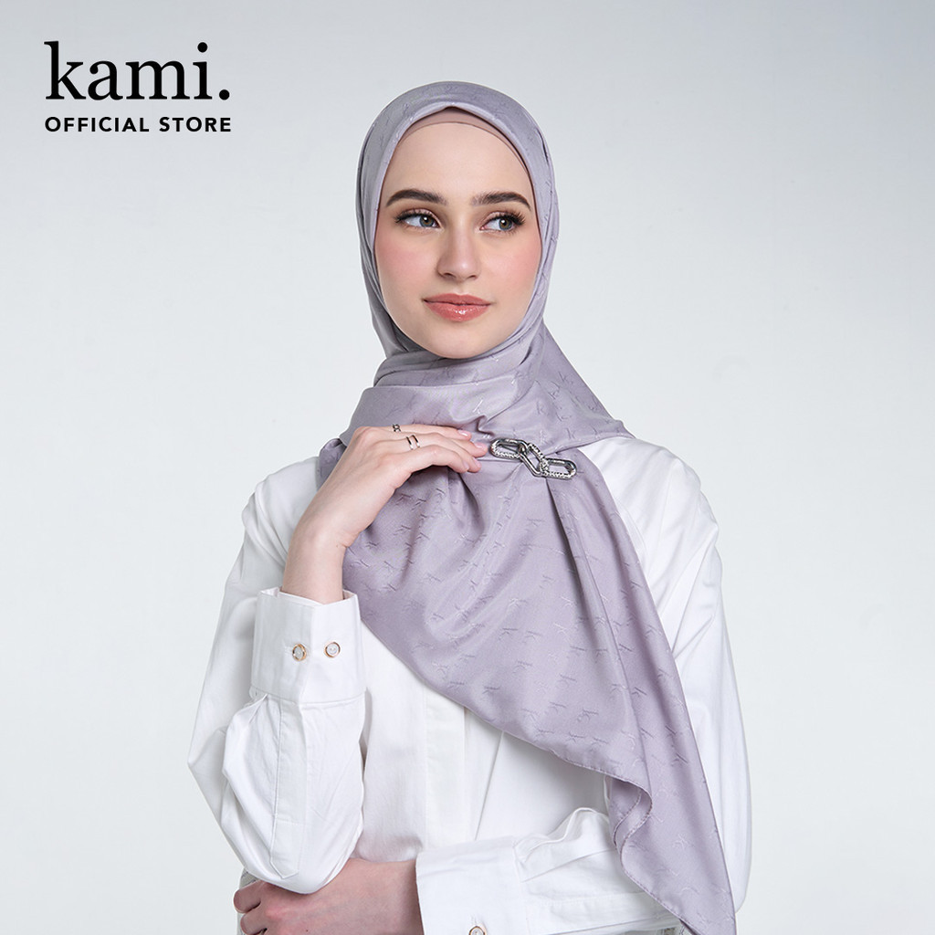 Jual Kami Airy Jacquard Voile Scarf Plain Hijab Segi Empat Voal ...