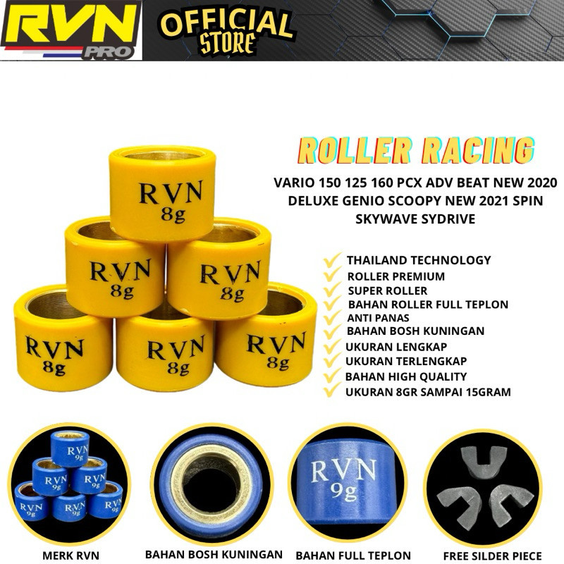 Jual ROLLER ROLER VARIO 160 150 125 ESP PCX ADV 150 160 BEAT NEW DELUXE STREET GENIO SCOOPY 2021 ...